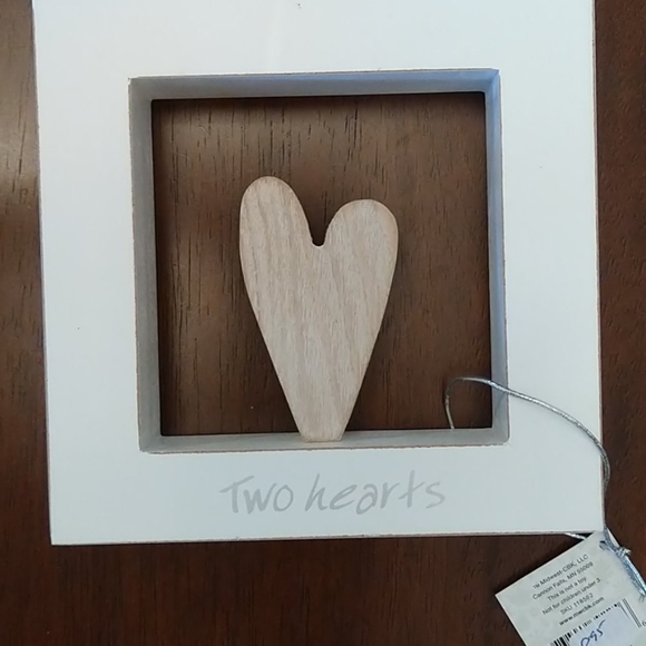 Other | Hollow Wood 6x6 Square With Carved Heart Saying Two Hearts ...